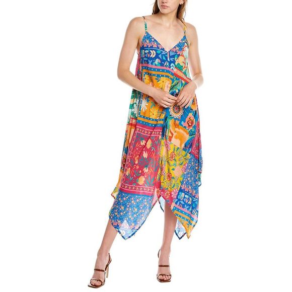 Tolani | Dresses | Tolani Womens Drew Silk Midi Dress Blue | Poshmark